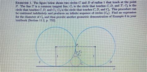 Solved EXERCISE The Figure Below Shows Two Circles C And Chegg
