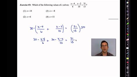 Common Core Algebra Ii Unit 10 Lesson 12 Solving Fractional Equations Youtube