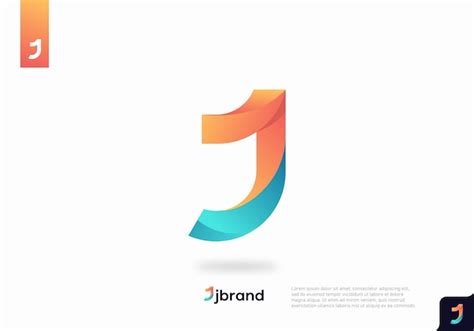 편지 J 로고 아이콘 디자인 서식 파일 요소 프리미엄 벡터