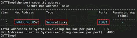 Port Security là gì Hướng dẫn cấu hình trên Switch Cisco