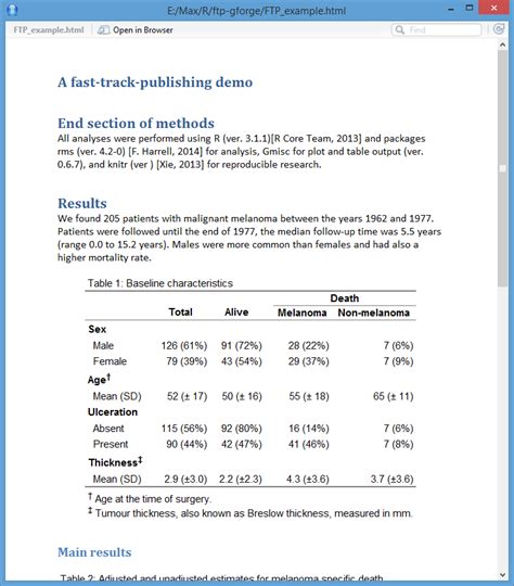 Fast Track Publishing Using The New R Markdown A Tutorial And A Quick