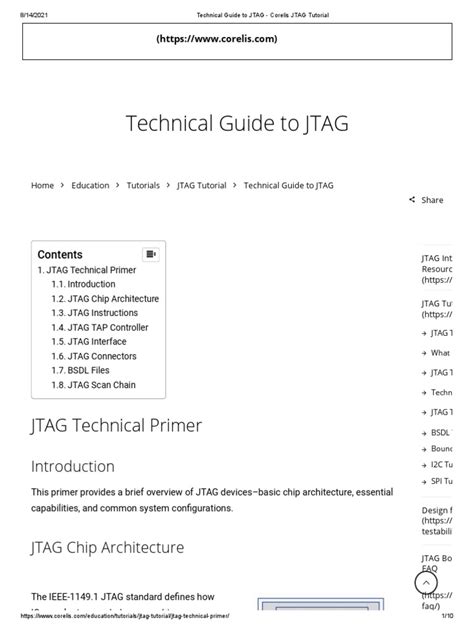 Technical Guide To Jtag Corelis Jtag Tutorial Pdf Computer