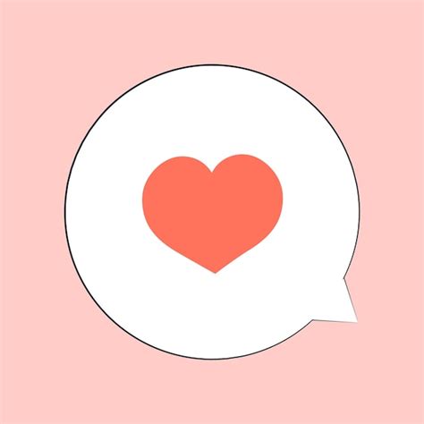 Premium Vector Vector Love Speech Bubble Valentines Day Card With Heart Flat Design Red Color