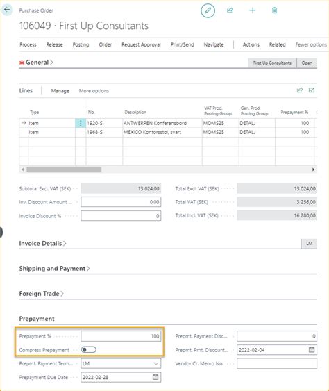 Prepayment Invoices Signup Software Documentation Platform