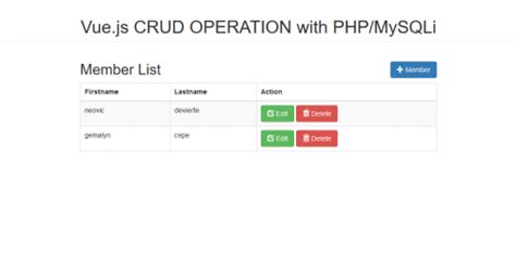 Vuejs Fetch Data From Mysql Database Using Php Free Source Code And Tutorials