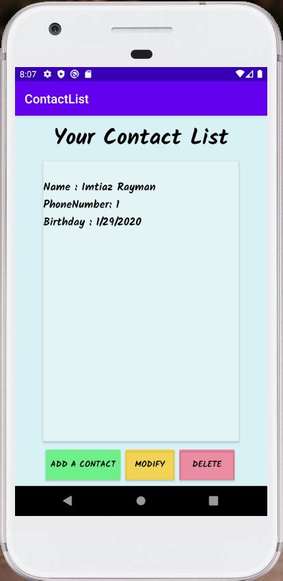 GitHub Imtiazrayman ContactList Contact List App For Android This Is An App Which Stores