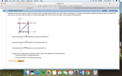 Solved A Particle Moves In The Xy Plane As Shown In The Chegg