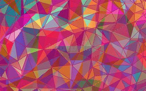 Abstract Polygonal Color Background With Brightly Colored Triangles Stock Vector