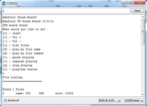 Serial Audio Control Adafruit Audio Fx Sound Board Adafruit