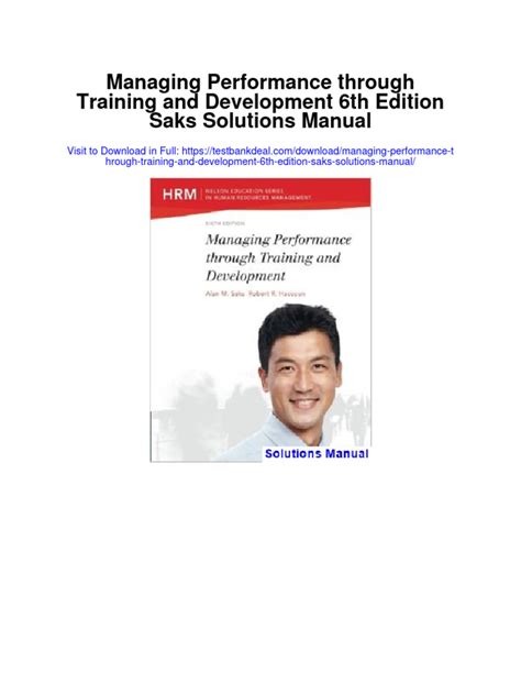 managing performance through training and development 6th edition saks