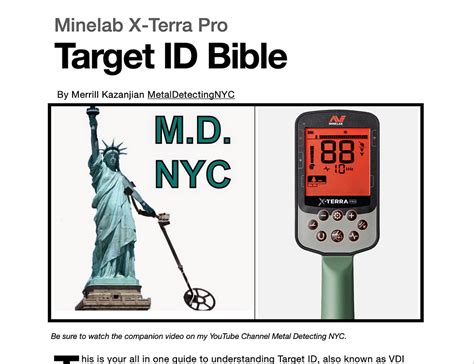 Minelab X Terra Pro Target Id Bible