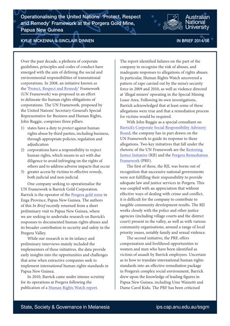 Pdf Operationalising The Uns Protect Respect And Remedy Framework At The Porgera Mine Png