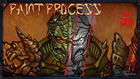Doom Like Character Illustration Process Retro Game Art