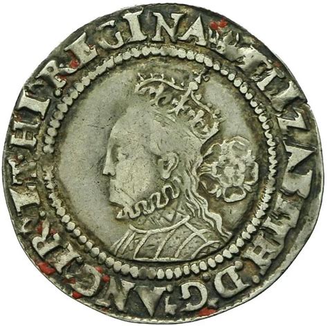 1567 Sixpence Coronetlion Obverse British Hammered British Coin