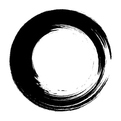 Vector Brush Strokes Circles Of Paint On White Background Ink Hand