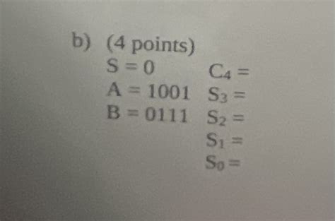 Solved Input Values For The Adder Subtractor Circuit Above