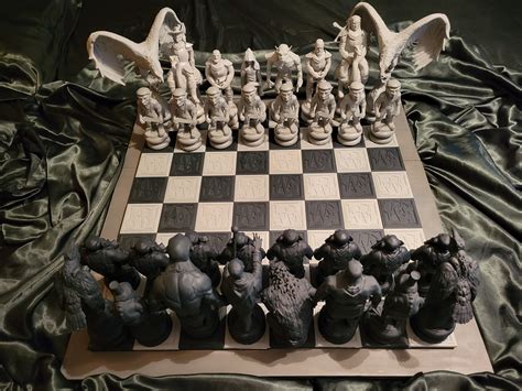 A Fully Custom Oversized 3d Printed Chess Set Based Upon A Fantasy Novel My Father And I Began