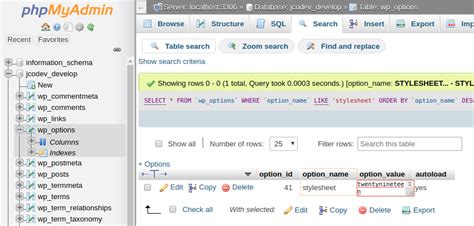 Switching Your Theme Via Phpmyadmin Boldgrid