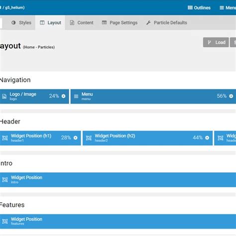 Implementing The Layout Of A Website In The Gantry Framework Download Scientific Diagram