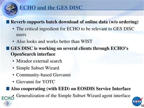 ppt echo overview and status enabling interoperability with nasa