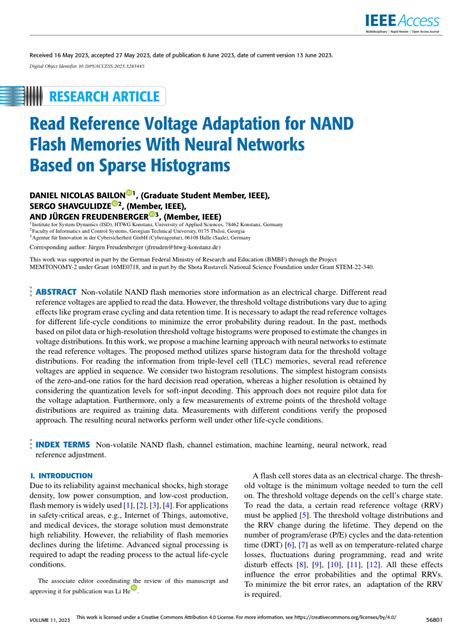pdf read reference voltage adaptation for nand flash memories with