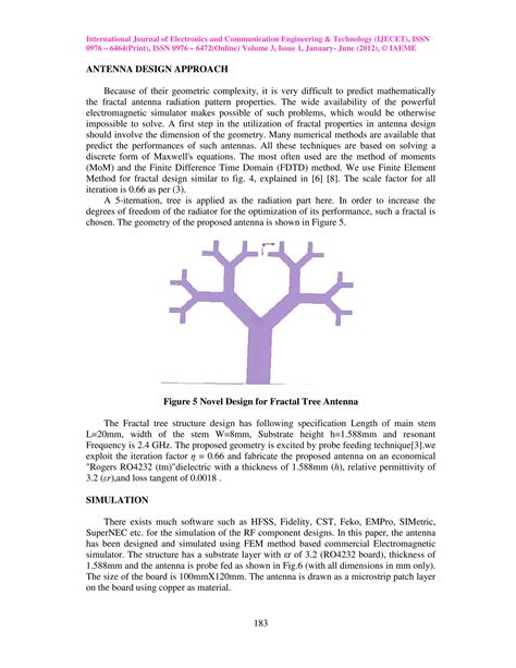 Design And Simulation Of Fractal Tree Antenna For Wireless Application Pdf