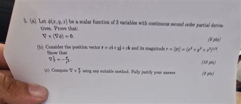 Solved A ﻿let φxyz ﻿be A Scalar Function Of 3