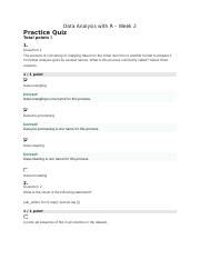 Data Analysis With R Practice Docx Data Analysis With R Week Practice Quiz Total Points