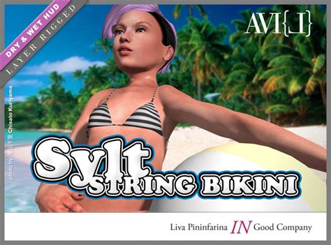 Second Life Marketplace ♥ Avil Fem And Hom Sylt String Bikini Dry And Wet