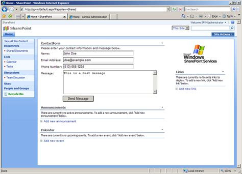 Creating A Contact Form Web Part For Sharepoint Codeproject