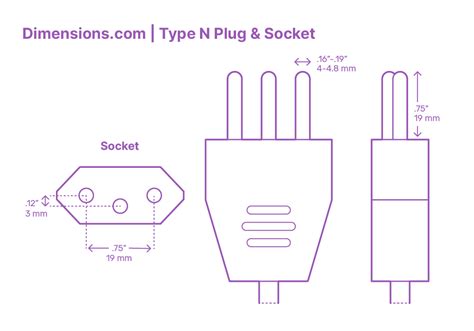Type F Plug Socket Dimensions Drawings Dimensions Com