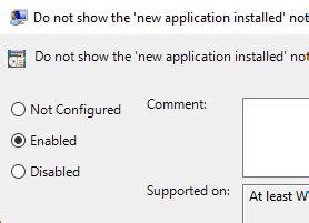 How To Disable The New App Installed Notification On Windows