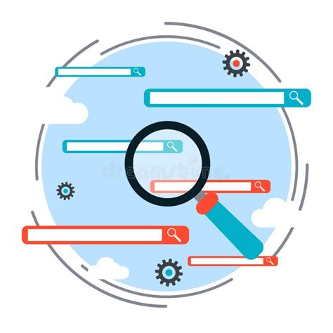 Search Engine Optimization Process Web Search Vector Concept Stock Vector Illustration Of