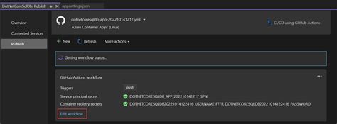 Github Actions를 사용하여 Aspnet Core 앱 및 Database를 Container Apps에 배포