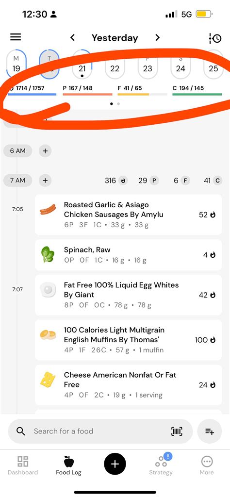 calories off r macrofactor