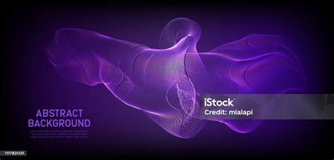 보라색 음악 추상적 인 배경입니다 음파를 보여주는 음악 이퀄라이저 블렌드 셰이프가 있는 어두운 템플릿입니다 벡터 일러스트레이션 0명에 대한 스톡 벡터 아트 및 기타 이미지