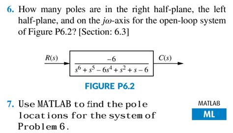 solved 6 how many poles are in the right half plane the
