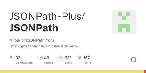 GitHub JSONPath Plus JSONPath A Fork Of JSONPath From Goessner Net Articles JsonPath