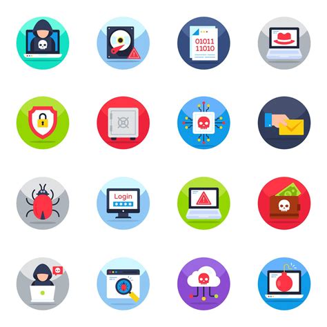 Pack Of Hacking Flat Icons 13922298 Vector Art At Vecteezy
