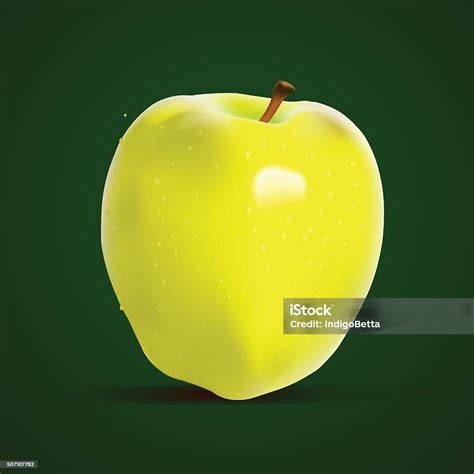 신선한 노란색 Apple 0명에 대한 스톡 벡터 아트 및 기타 이미지 0명 3차원 형태 건강한 생활방식 Istock