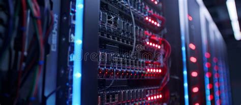 A Labyrinth Of Connectivity Exploring The Inner Workings Of A Server Rack Generative AI Stock