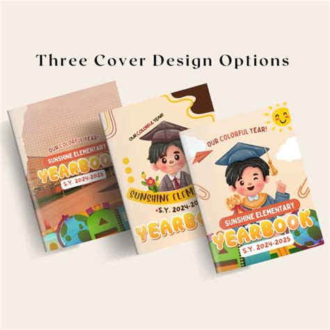 Elementary Yearbook Template Editable Canva Template Graduation