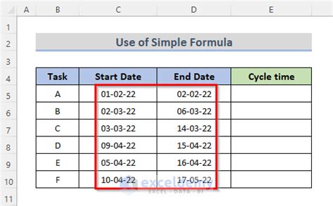 how to calculate cycle time in excel 7 examples exceldemy
