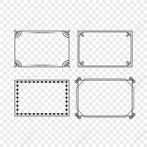 간단한 와이어 프레임 일러스트 직사각형 서예조직검은 Png 일러스트 무료 다운로드 Lovepik
