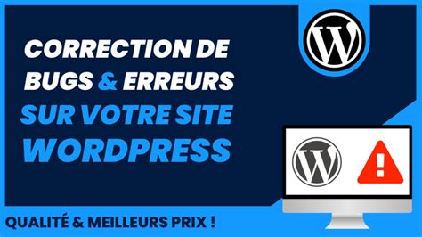 Je Vais Corriger Des Bugs Et Résoudre Des Problèmes Ou Erreurs Sur Votre Site Wordpress Par Makoing