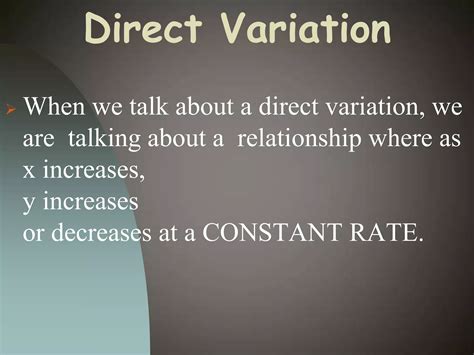 Direct And Inverse Variations Pptx