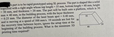 solved a part is to be rapid prototyped using sl process
