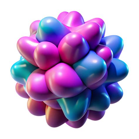 Elegant Playful Mid Century A Cluster Of Amorphous Shapes In Vibrant Contrasting Colors