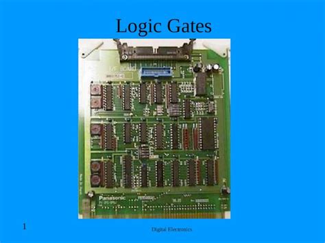 PPT Digital Electronics Logic Gates Digital Electronics Interest Sensor Technology In