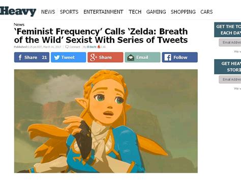 Eli Becht Heavy Feminist Frequency Calls ‘zelda Breath Of The Wild Sexist Blatant